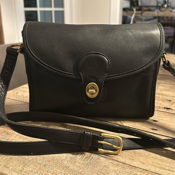 Coach | Bags | Coach Vintage Black Leather Devon Bag | Poshmark